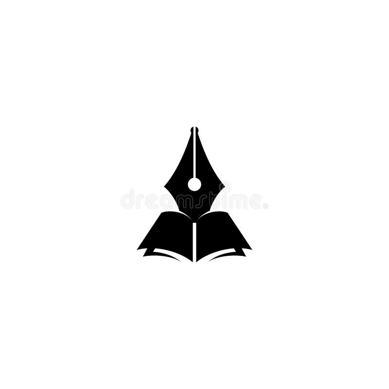 Book and Pen Icon Graphic Design Template Simple Illustration Stock ...