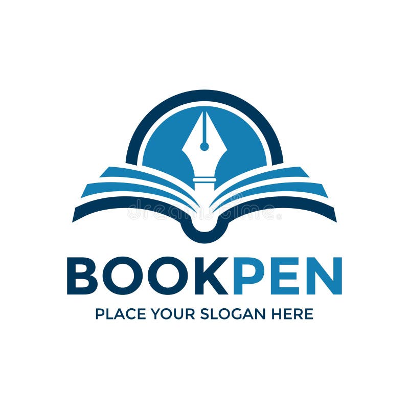Book Pen Logo Vector stock vector. Illustration of education - 267995694