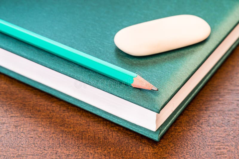 Pencil and Eraser on the Table Stock Photo - Image of freedom, metal ...