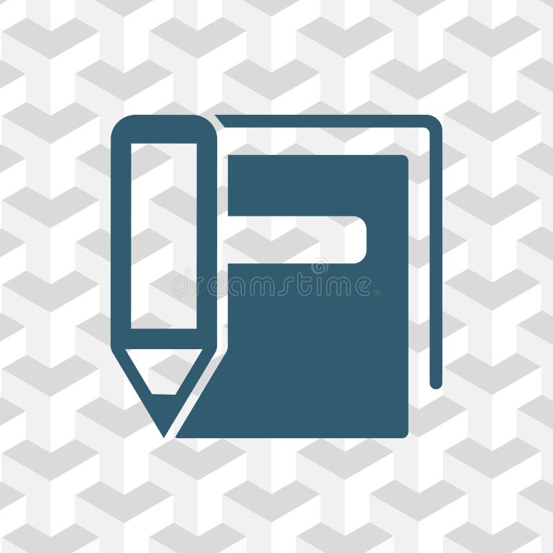 Book Pencil Icon Stock Vector Illustration Flat Design Stock Vector ...