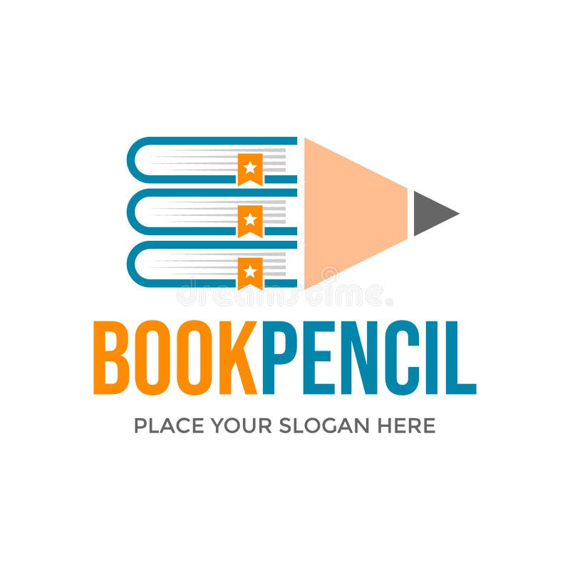 Book Pencil Vector Logo Template Stock Vector - Illustration of logo ...