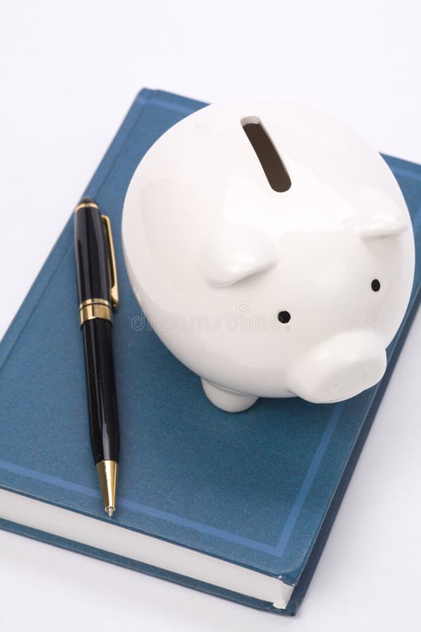 Book and Piggy Bank stock image. Image of book, white - 3315727