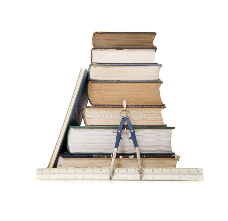 Book Pile stock image. Image of isolated, measure, education - 10638415