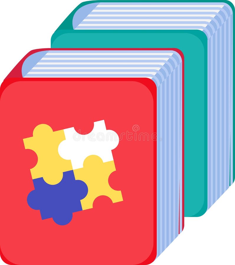 Book Pile with Mathematical School Problem Vector Stock Illustration ...