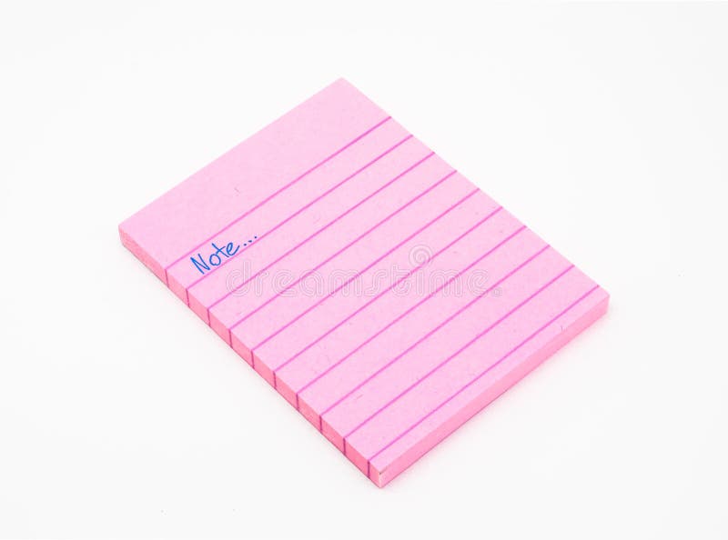 Book of Pink Note Paper stock photo. Image of isolated - 42711102