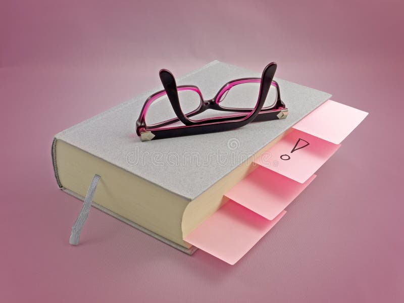 Book stock photo. Image of grey, pages, postit, mark - 36697848