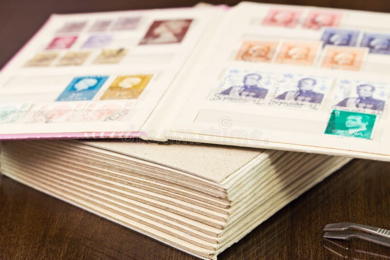 Book of postage stamps editorial image. Image of card - 212302210