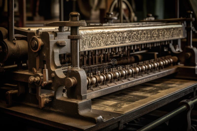 Book Press Machine Type. Generate Ai Stock Illustration - Illustration ...