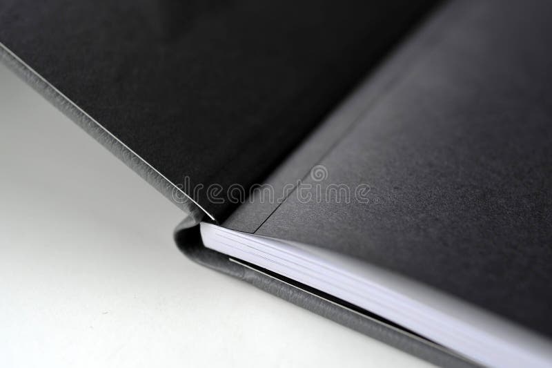 Book print in black paper stock photo. Image of leather - 96379126