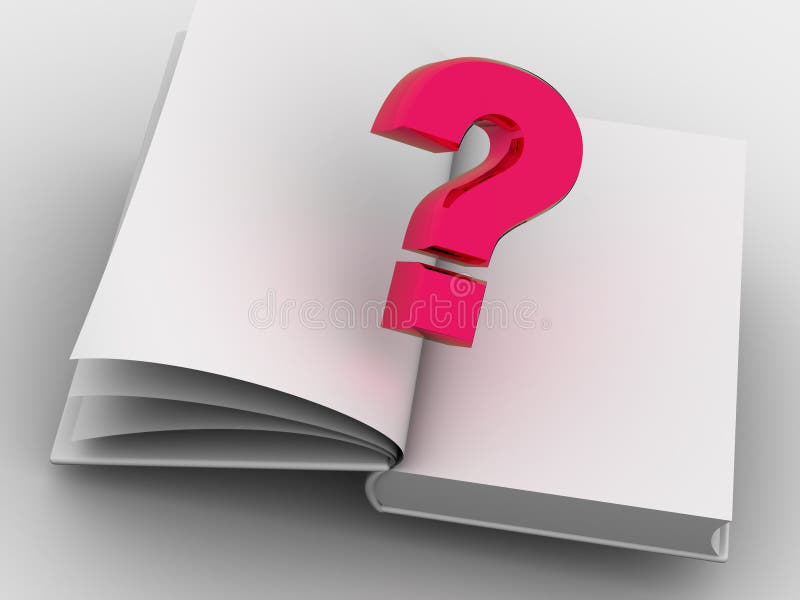 Open Book and a Question Mark Stock Illustration - Illustration of open ...