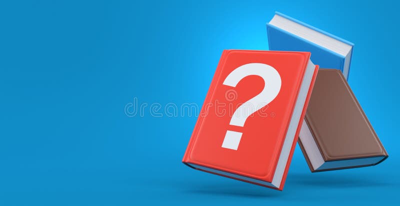 Book with Question Mark on Cover Stock Illustration - Illustration of ...