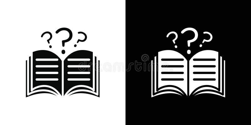 Book with Question Mark Icon Isolated Flat Vector in Outline Stock ...