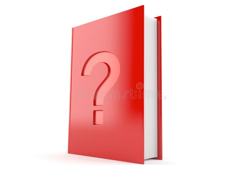 Book with question mark stock illustration. Illustration of background ...