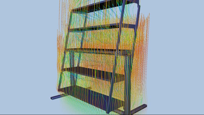 Book Rack Airflow Simulation - CFD Simulation Computational Fluid Dynamics Stock Video - Video ...