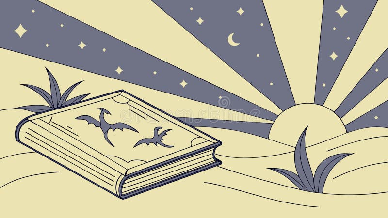Book of Radiant Knowledge in Sunrise Sunset, Vector Design Generative AI Stock Vector ...