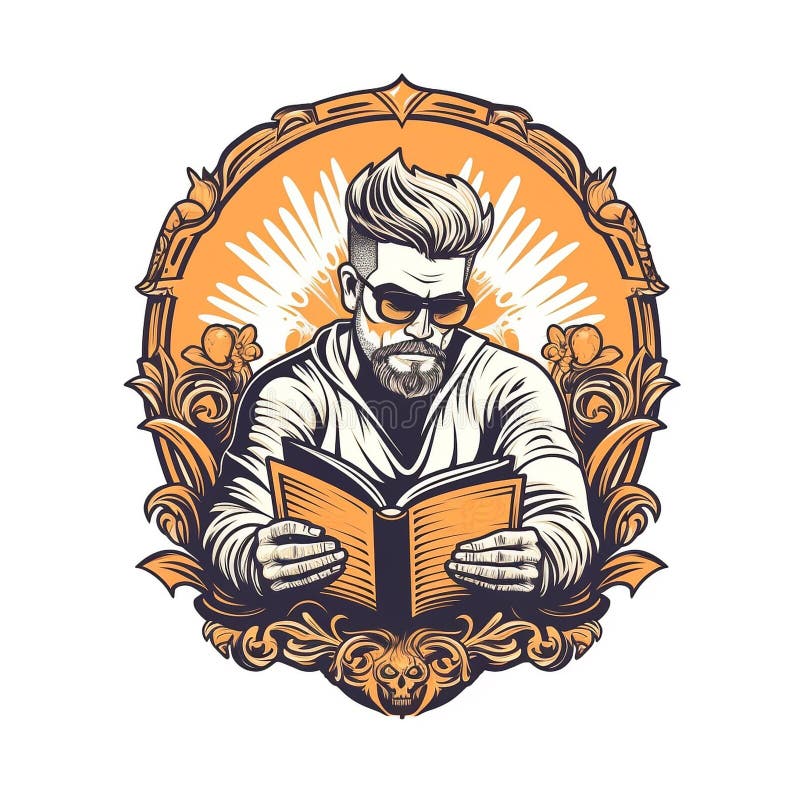 Book Reader logo stock illustration. Illustration of academic - 281427802