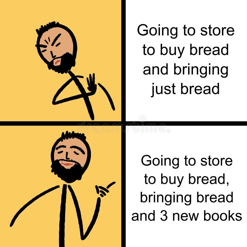 Book Reading Hobby Addiction Meme Stock Vector - Illustration of ...