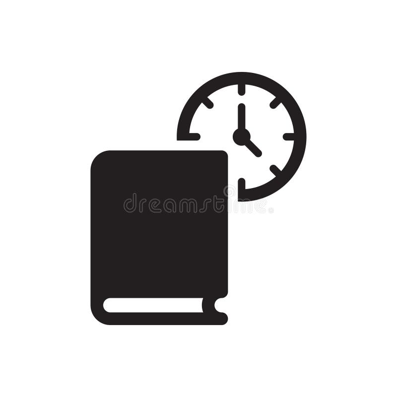 Book Reading Time Icon stock vector. Illustration of sign - 363937241