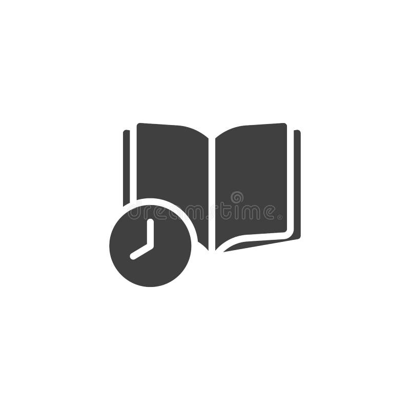 Book Reading Time Vector Icon Stock Illustration - Illustration of book ...