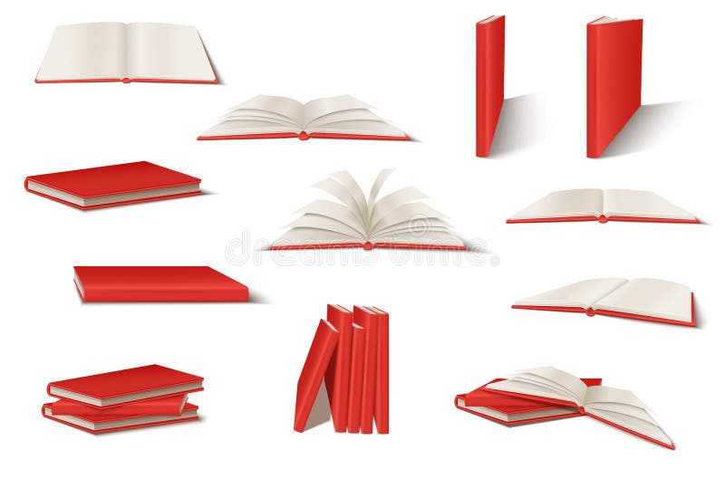 Book Realistic Set stock vector. Illustration of textbook - 292050436