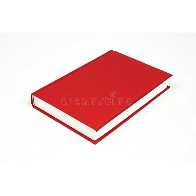 Book with a Red Cover on White Background Stock Illustration ...