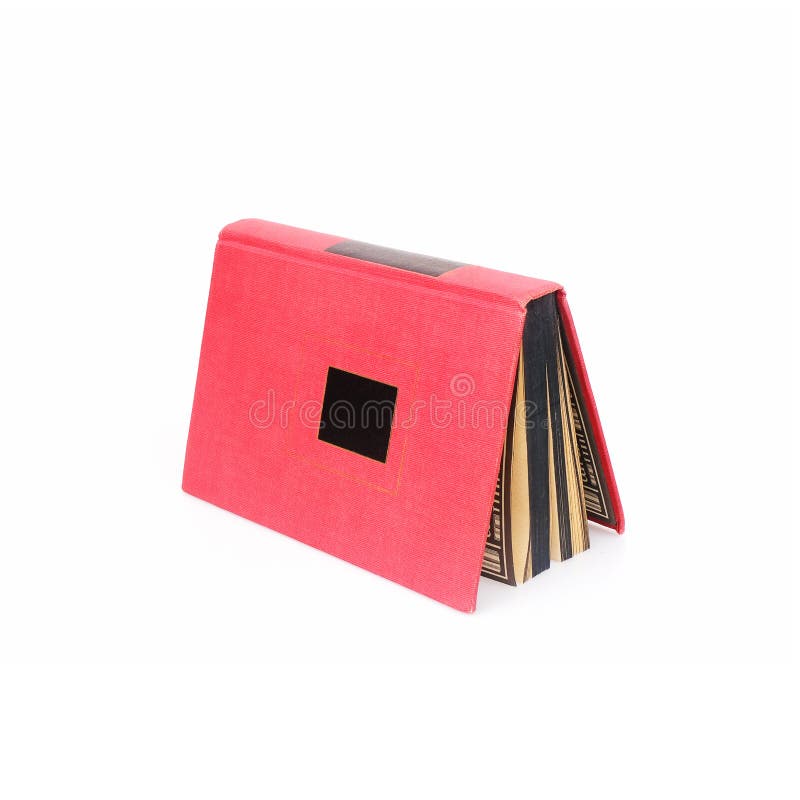 Book in Red Cover Isolated on a White Background Stock Photo - Image of ...
