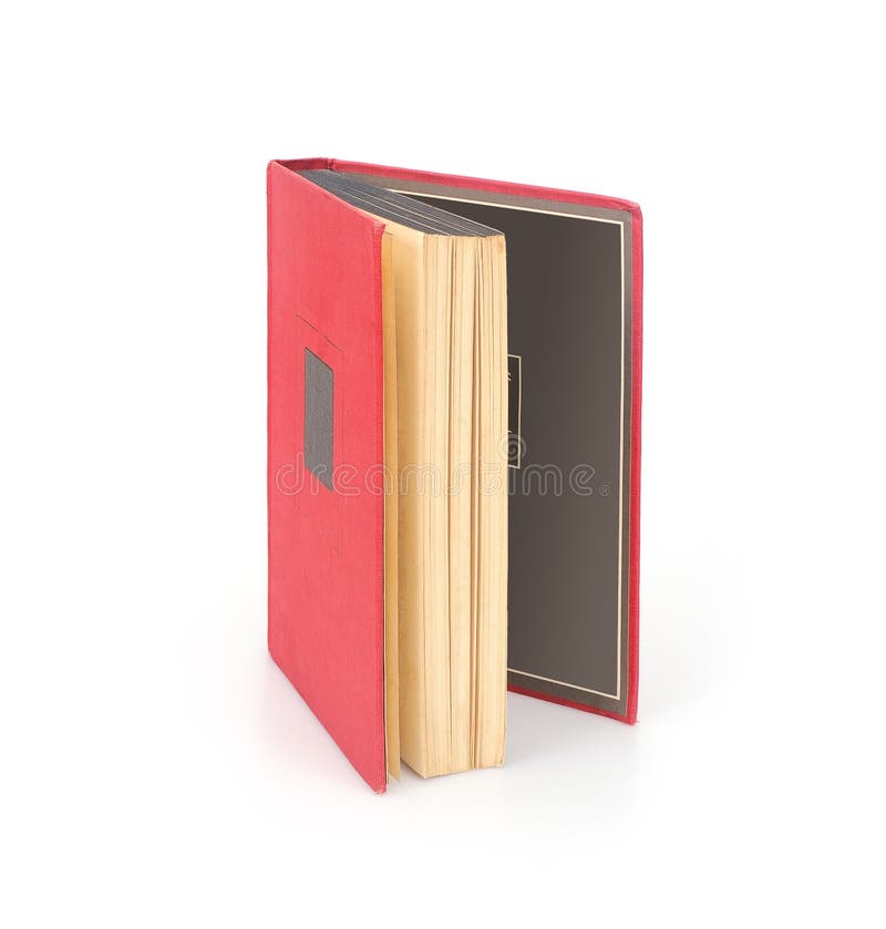 Book in Red Cover Isolated on a White Background Stock Photo - Image of ...