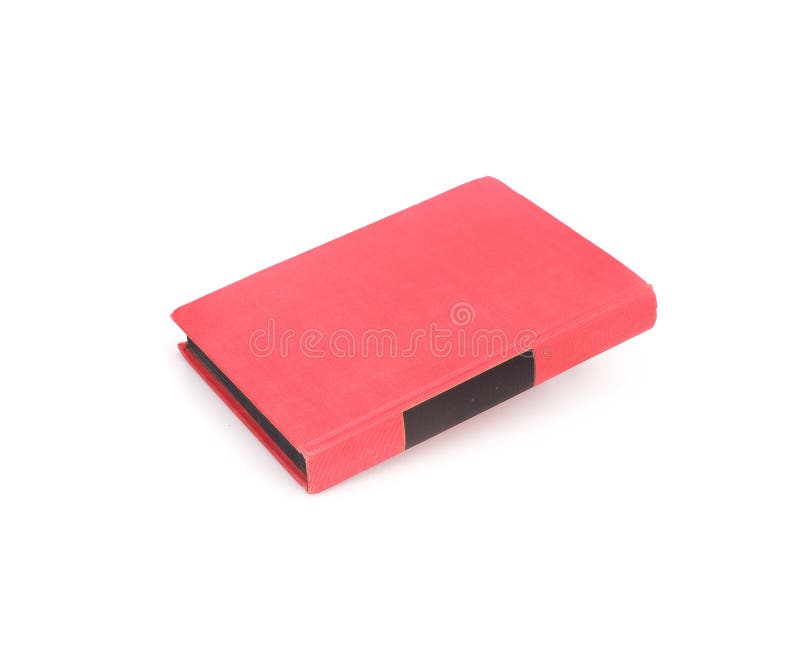 Book in Red Cover Isolated on a White Background Stock Image - Image of ...