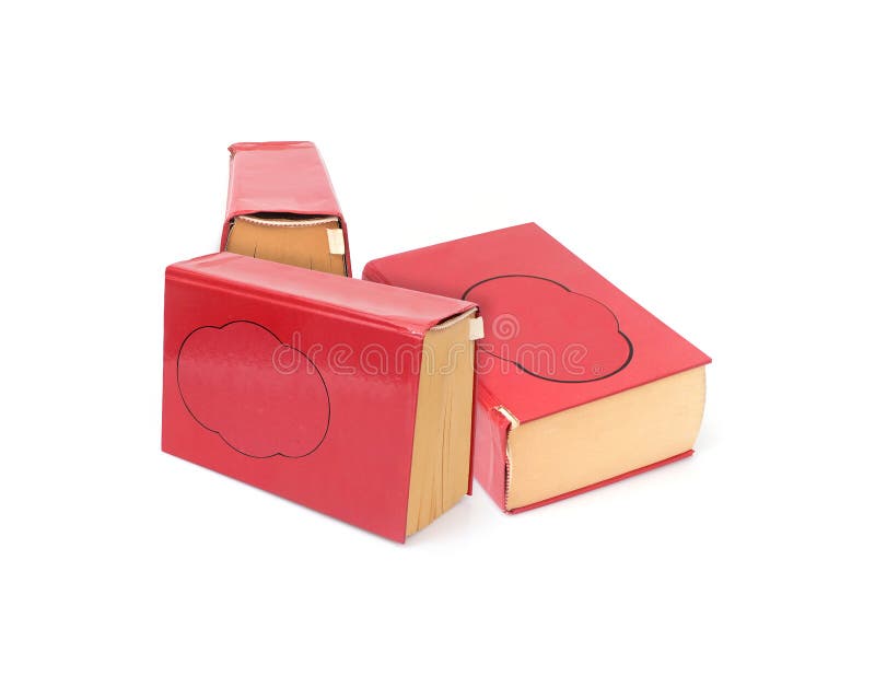 Book in Red Cover Isolated on a White Background Stock Image - Image of ...