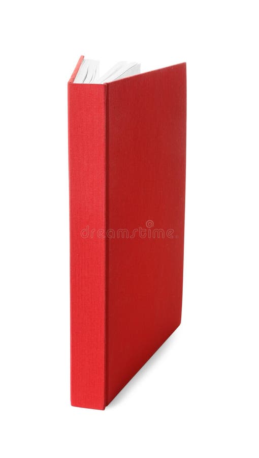 Book with Red Cover on White Background Stock Photo - Image of ...