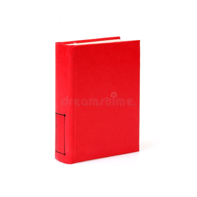 Book in Red Cover with White Sheets Isolated on a White Background ...