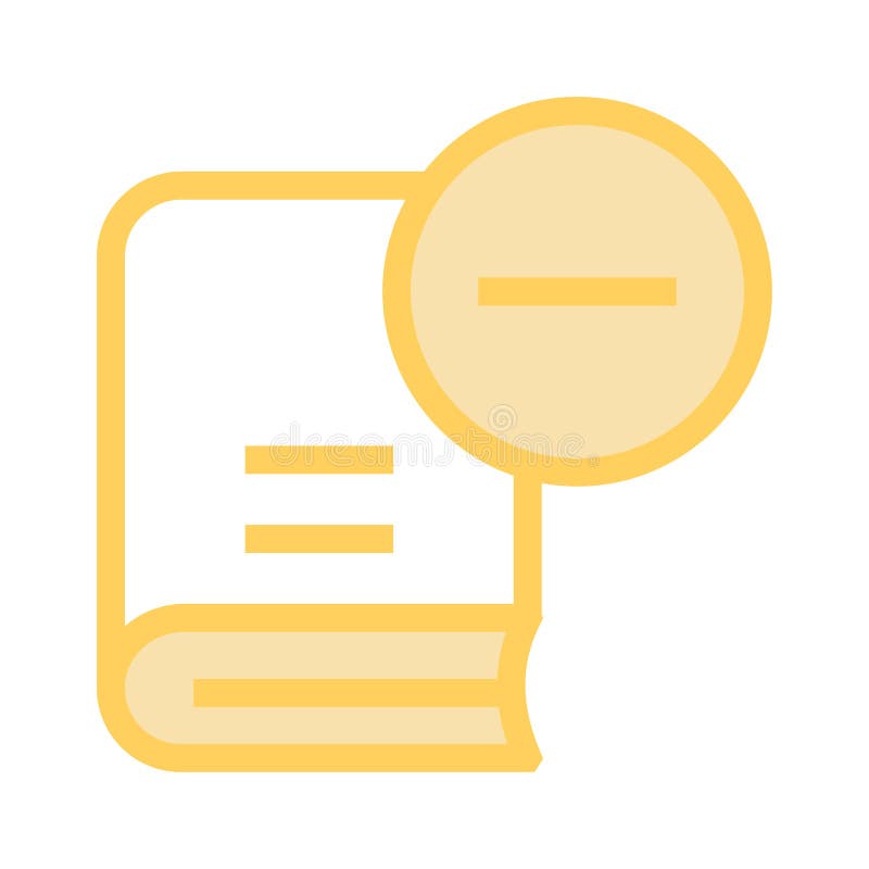 Book Remove Color Line Icon Stock Illustration - Illustration of ...