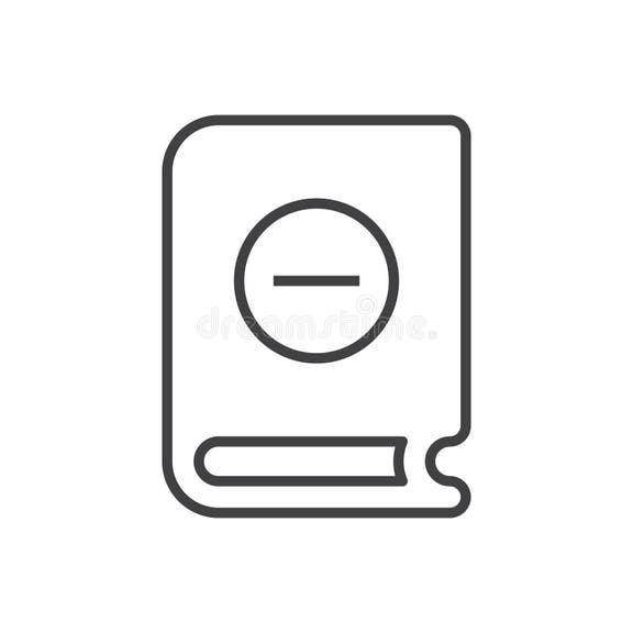 Book Remove Icon stock illustration. Illustration of close - 393359995