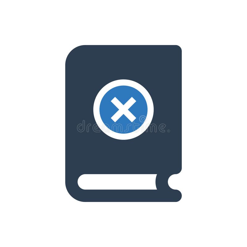 Book remove icon stock illustration. Illustration of guide - 374727365