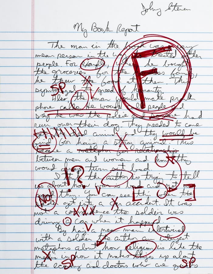 Book Report Term Paper School Essay Failing Grade Stock Photo - Image ... Book Report Term Paper School Essay Failing Grade Stock Photo - Image ...