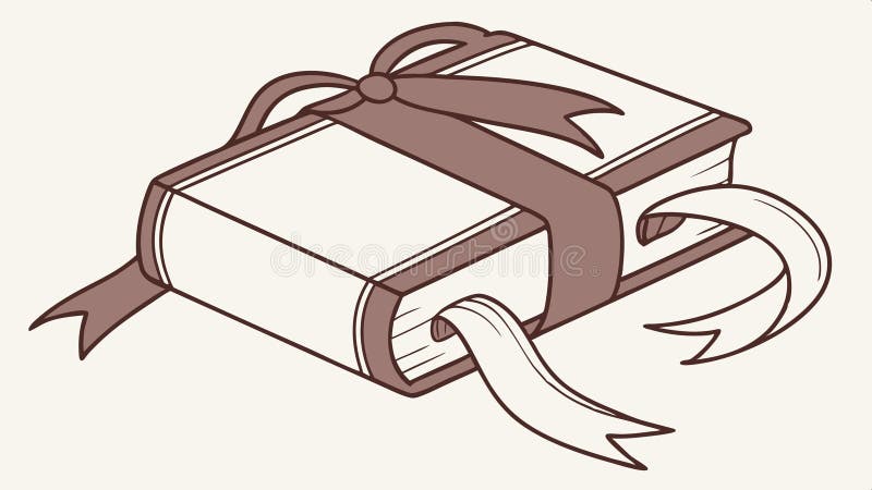 Book with Ribbon and Bookmark, Reading and Literature Symbol Vector ...