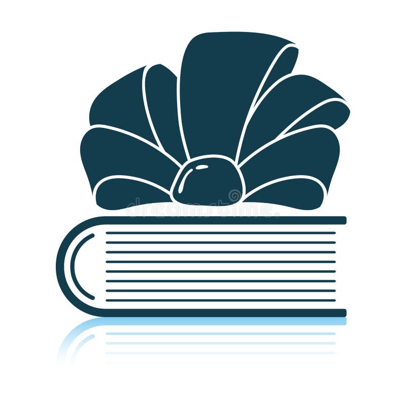 Book with ribbon bow icon stock vector. Illustration of school - 145091901