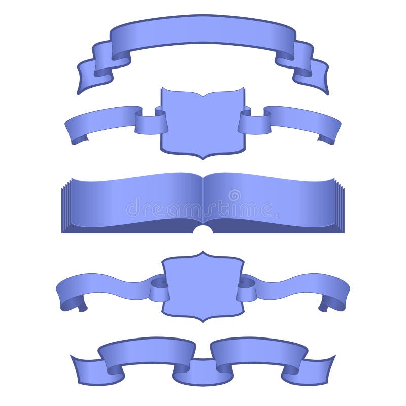 Book ribbons stock vector. Illustration of collection - 42501773