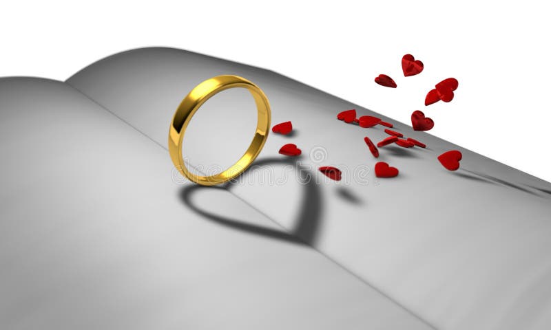 In the Book the Ring of the Heart Stock Illustration - Illustration of ...