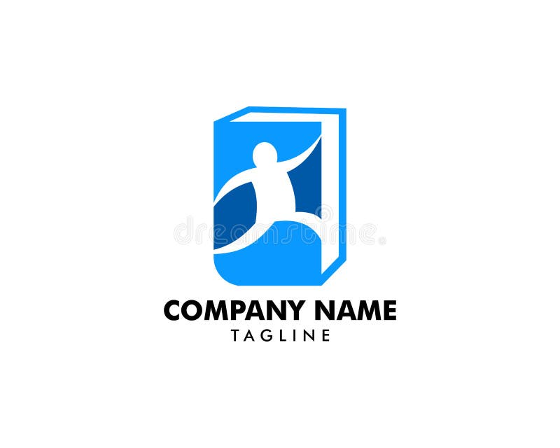 Book Running Logo Template Design Vector Stock Vector - Illustration of ...