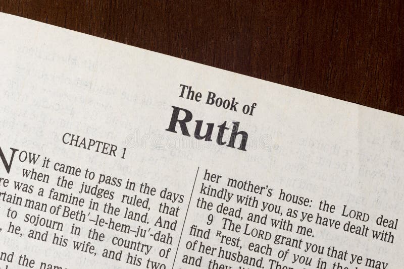 The Book of Ruth Title Page Close-up Stock Image - Image of king ...
