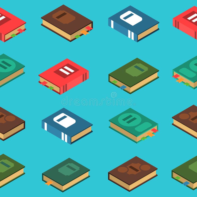 Seamless Books Reading Border Stock Vector - Illustration of banner ...