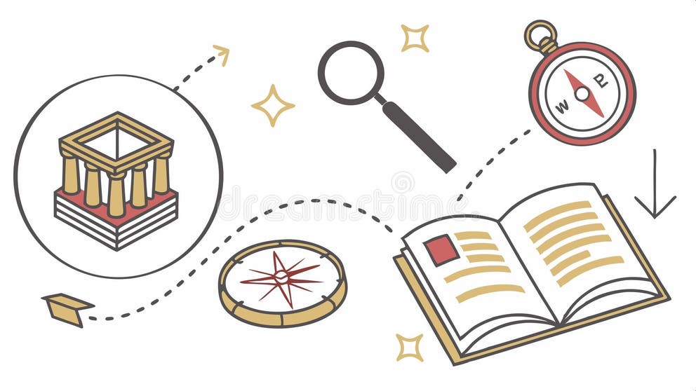 Book with Search Icon: Research, Study, Knowledge, Find Vector Design ...