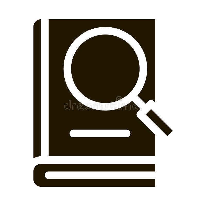 Book Search vector icon stock vector. Illustration of glass - 164880359