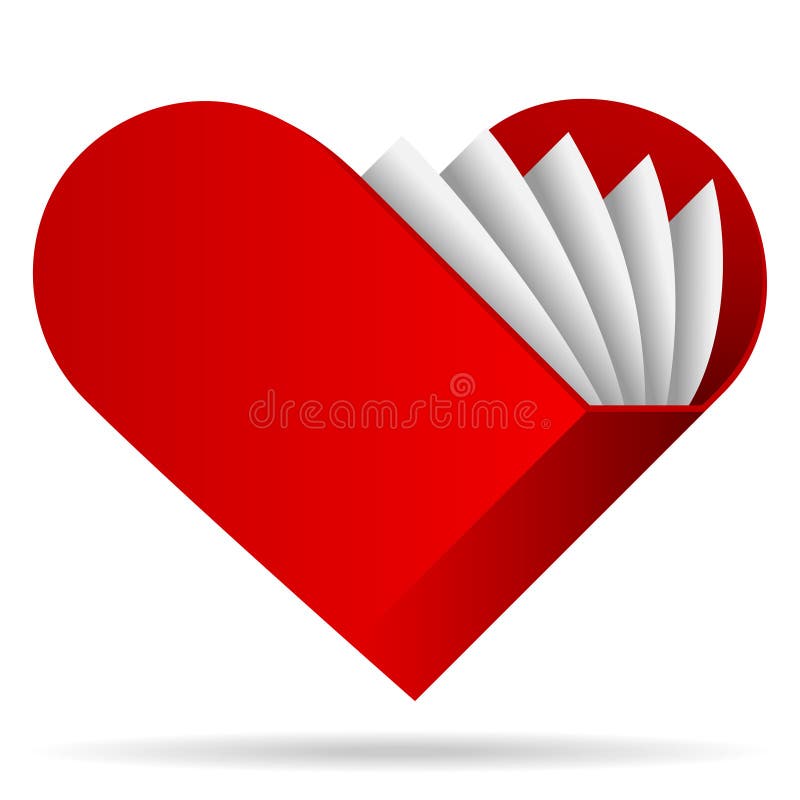Book shape heart stock vector. Illustration of loop, object - 28768219