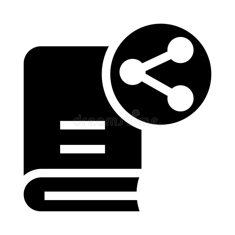 Book Sharing Icon Vector Glyph Illustration Stock Vector - Illustration ...