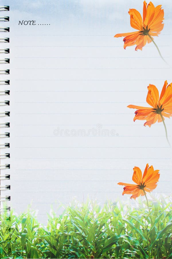 Book Sheet with Nature Design Stock Photo - Image of copybook, concept ...