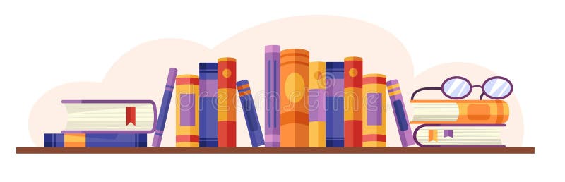 Book shelf concept stock illustration. Illustration of illustrations ...