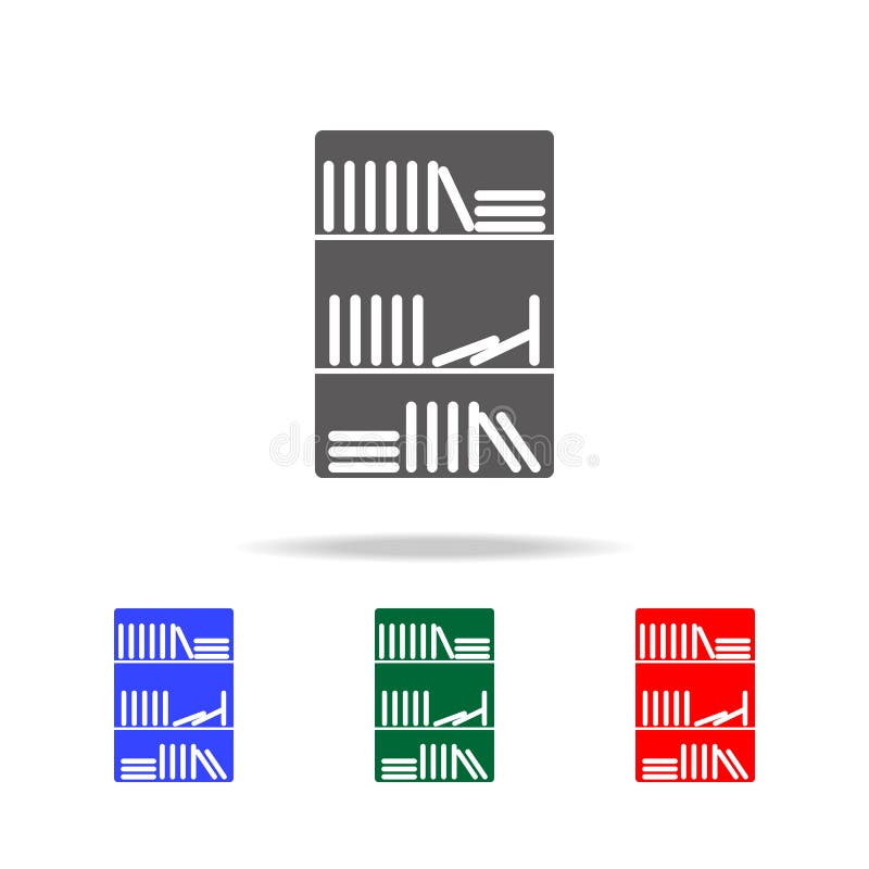 Book Shelf Icon. Elements in Multi Colored Icons for Mobile Concept and ...