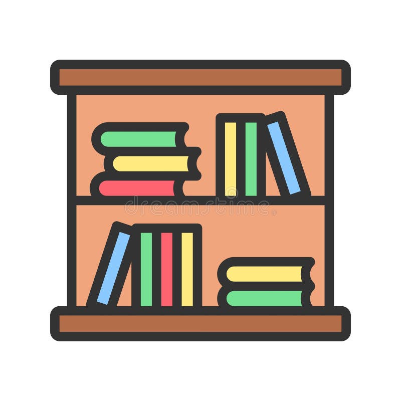 Book Shelf Icon Image. stock vector. Illustration of learning - 286859055